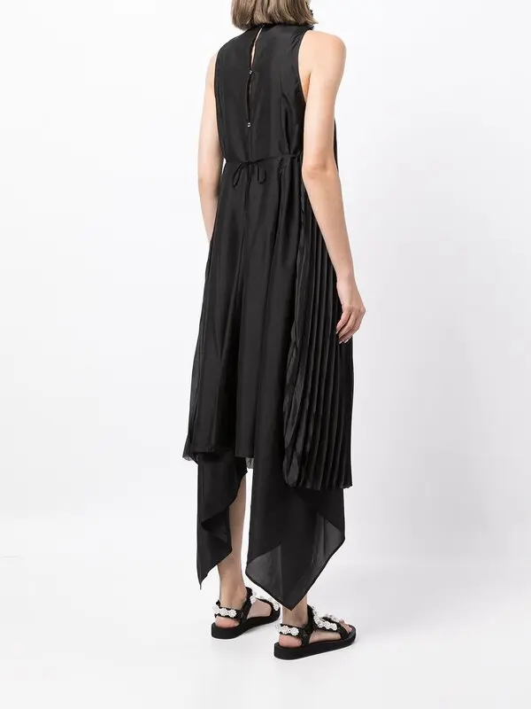 SHANSHAN RUAN Pleated Silk Dress