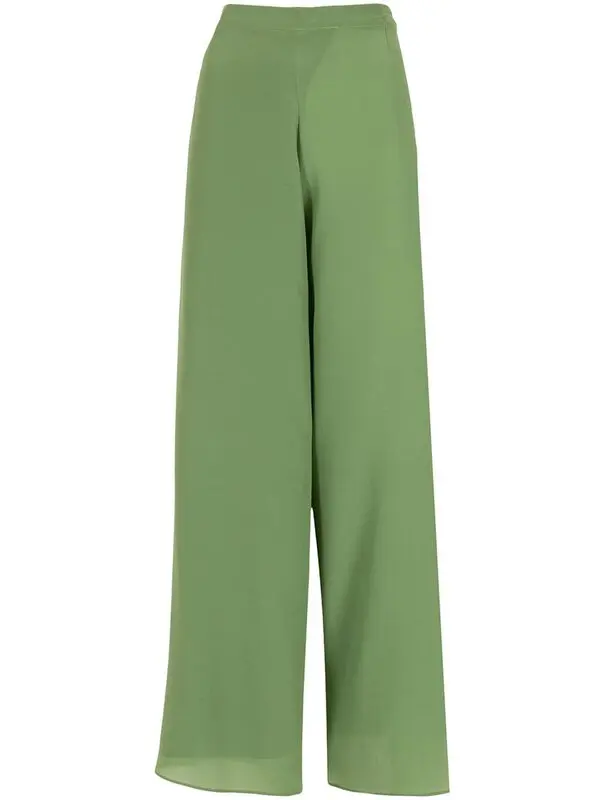 AMIR SLAMA Silk Palazzo Pants - Green