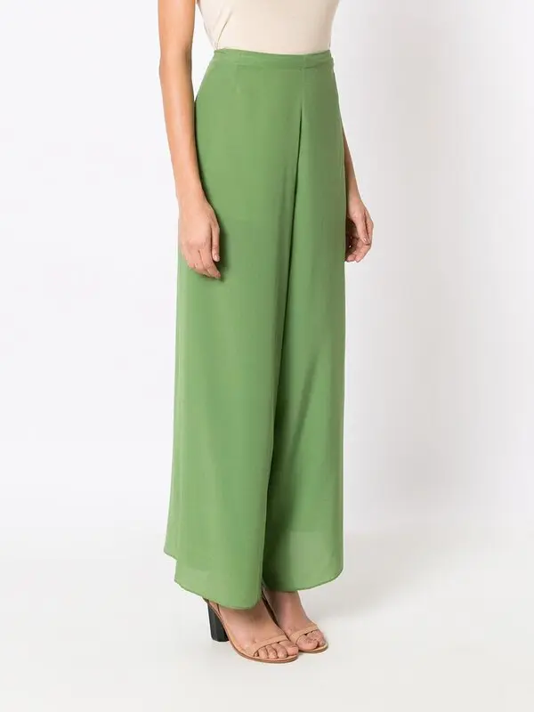 AMIR SLAMA Silk Palazzo Pants - Green