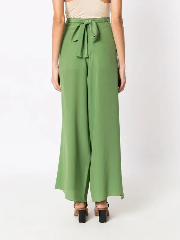 AMIR SLAMA Silk Palazzo Pants - Green
