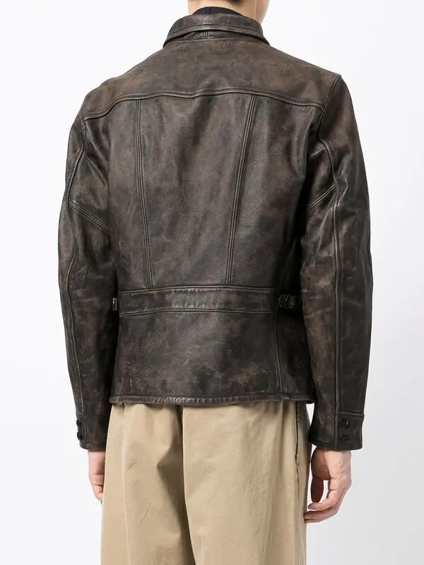 Ralph Lauren Zipped Leather Jacket