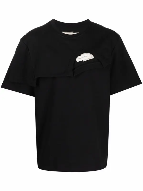 FENG CHEN WANG Layered Asymmetric Cotton T-shirt