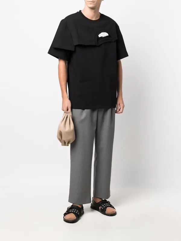 FENG CHEN WANG Layered Asymmetric Cotton T-shirt