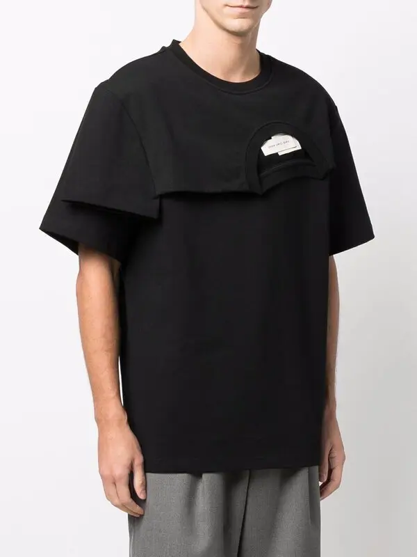 FENG CHEN WANG Layered Asymmetric Cotton T-shirt