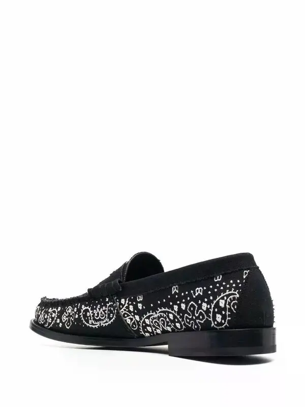 Rhude Bandana-print Loafers - Black