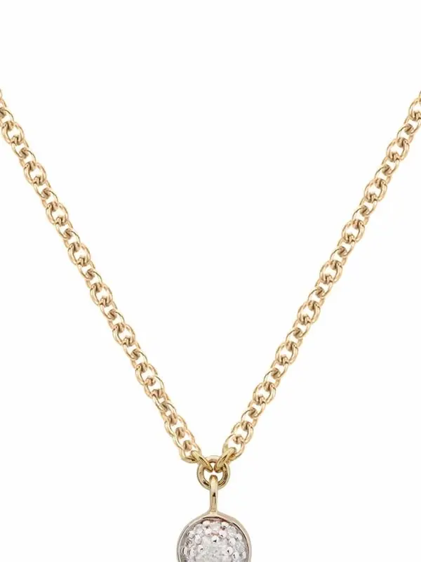 Monica Vinader Fiji Tiny Button Drop Necklace