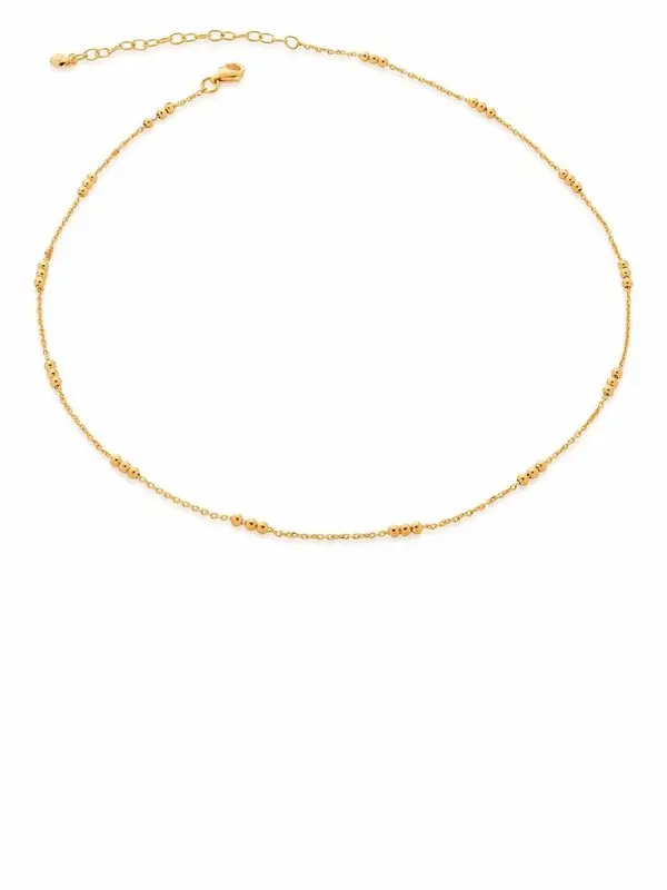 Monica Vinader Triple Beaded 14-16 Choker Necklace - Gold