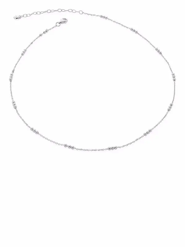 Monica Vinader Triple-beaded Choker Necklace In Recycled - Silver