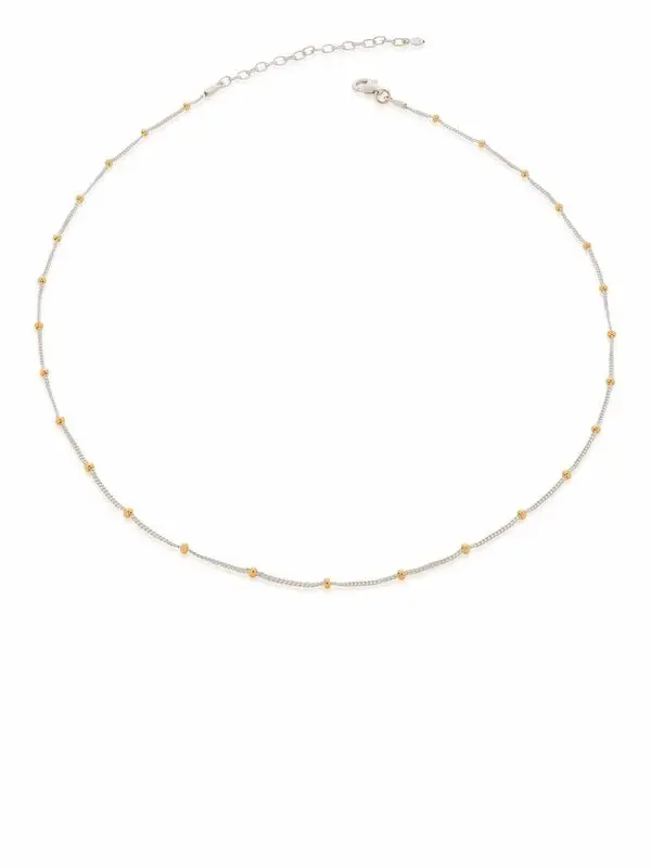 Monica Vinader Beaded Choker Necklace - Silver