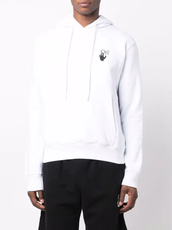 Off-White Arrows-motif Long-sleeve Hoodie - White