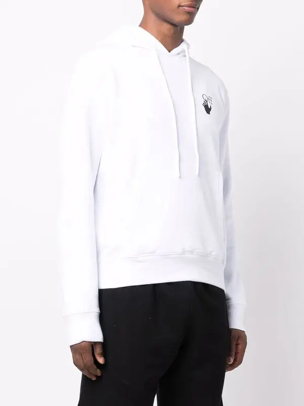 Off-White Arrows-motif Long-sleeve Hoodie - White