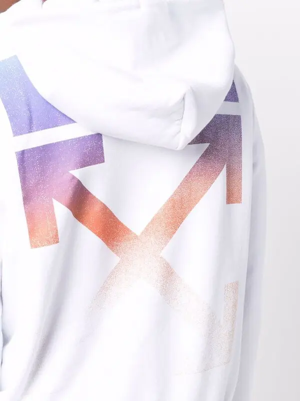 Off-White Arrows-motif Long-sleeve Hoodie - White