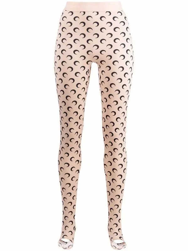 MARINE SERRE All Over Moon Pattern Leggings