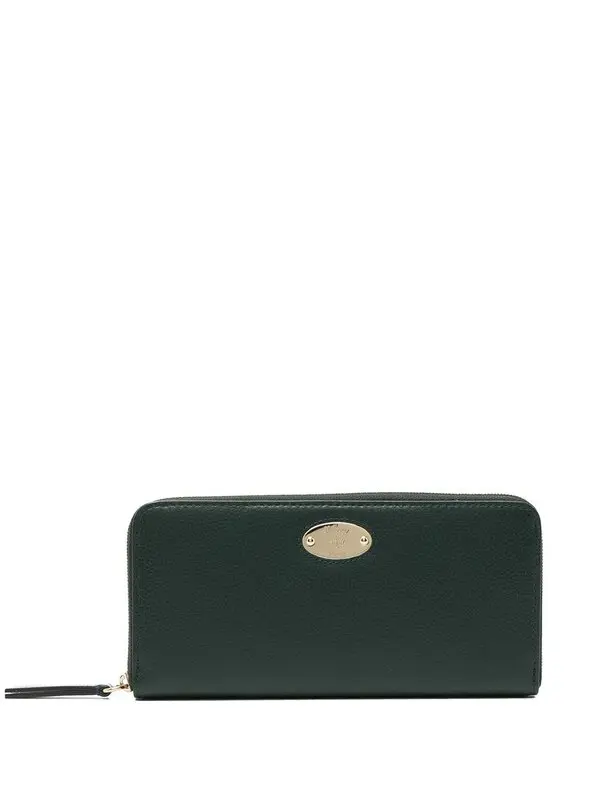 Mulberry Logo-plaque Zipped Purse - Green