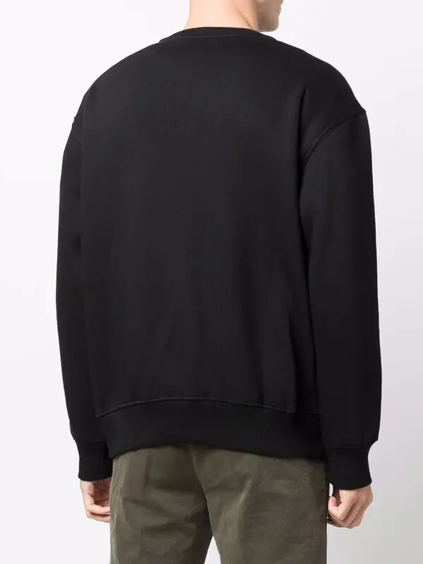 Aspesi Logo-print Crewneck Sweatshirt - Black
