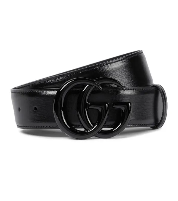 Gucci Gg Marmont Leather Belt - Black