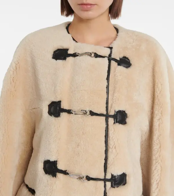 TOTEME Shearling Jacket - Beige