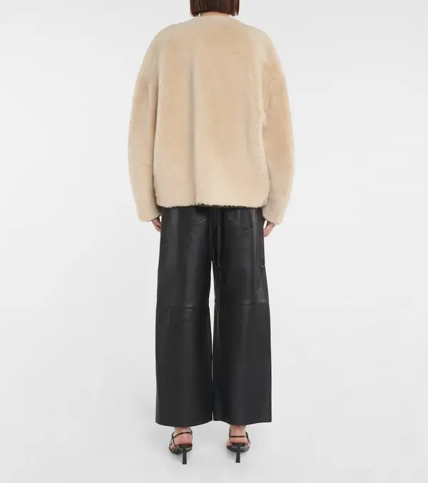 TOTEME Shearling Jacket - Beige
