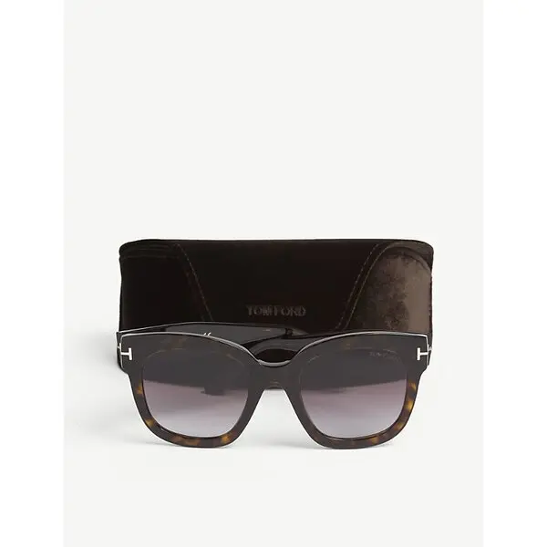 TOM FORD Beatrix Square-frame Sunglasses - Havana