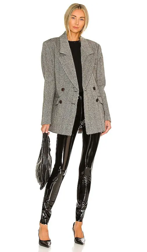 Alice + Olivia Alice + Olivia Maddox Back Zip Vegan Leather Legging
