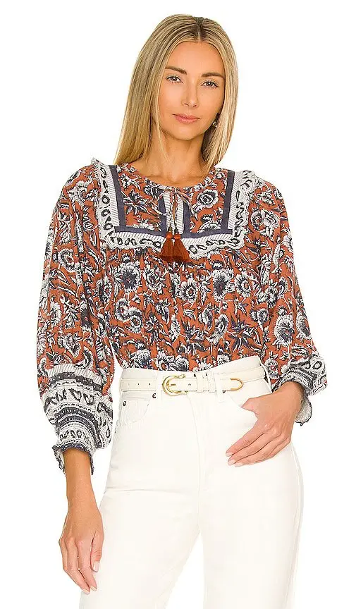 CLEOBELLA Amy Blouse In Rust