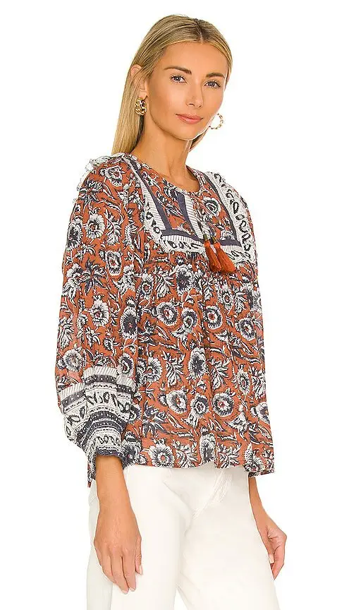CLEOBELLA Amy Blouse In Rust