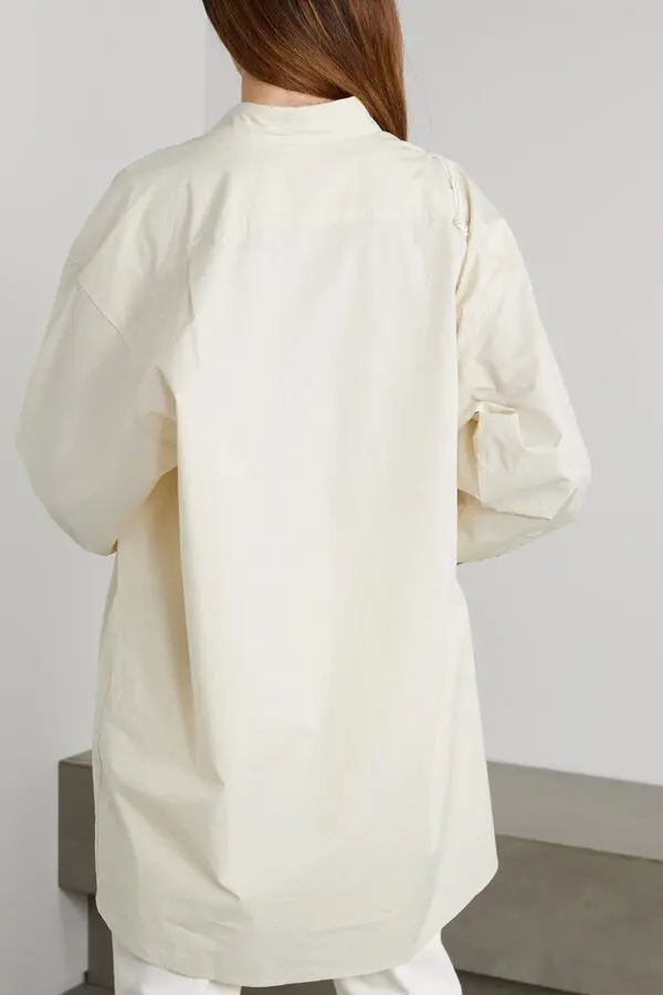TOTEME Embroidered Cotton-poplin Shirt