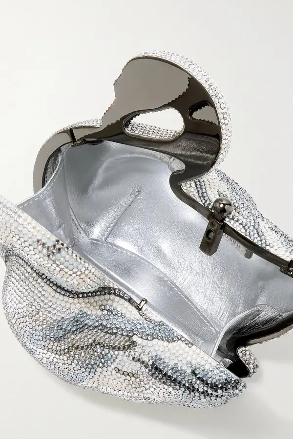 Judith Leiber Swan Odette Crystal-embellished Clutch