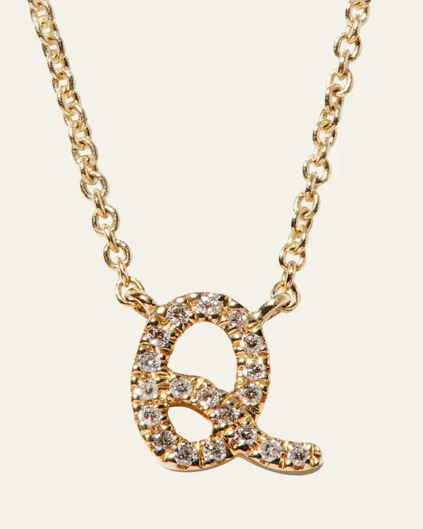 SYDNEY EVAN Diamond Initial Pendant Necklace - Gold