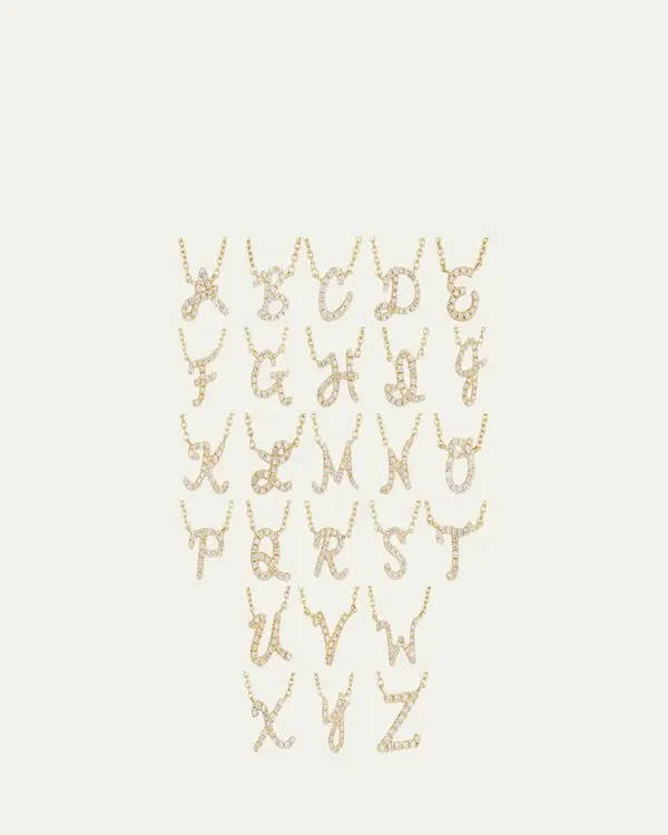 SYDNEY EVAN Diamond Initial Pendant Necklace - Gold