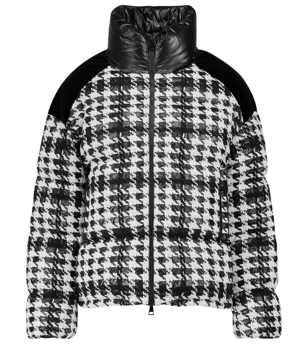 Moncler Erine Checked Puffer Jacket - White
