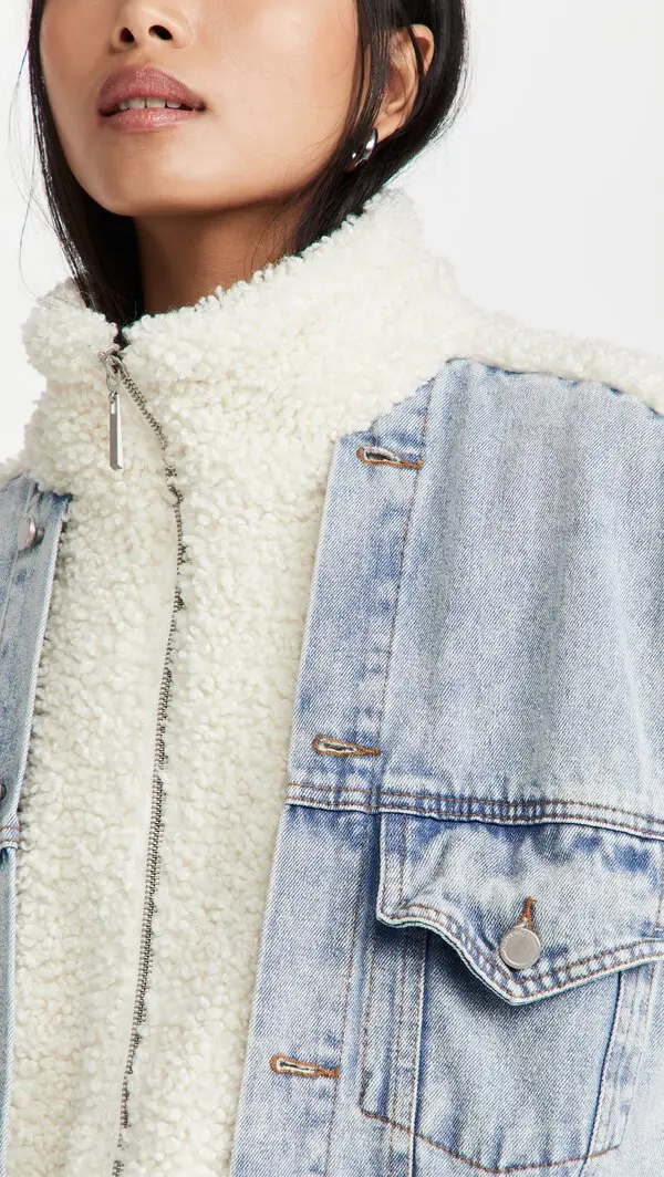 Blanknyc Denim Sherpa Jacket