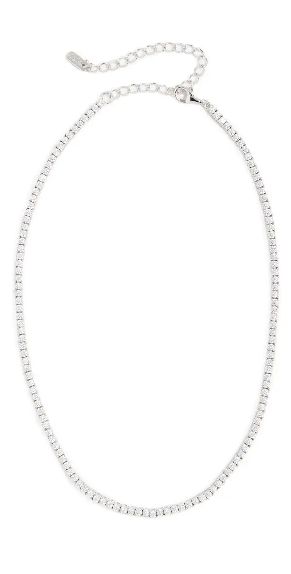 BY ADINA EDEN Adina Eden Tennis Choker - Silver