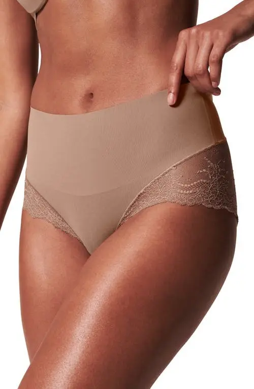Spanx Spanxsmooth™ Undie-tectable Lace Hi-hipster Panties - Cafe Au Lait