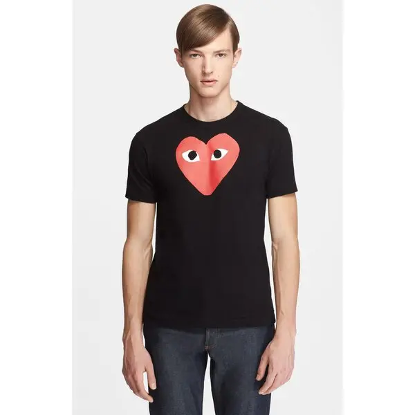 Play Comme Des Garcon Heart Graphic T-shirt