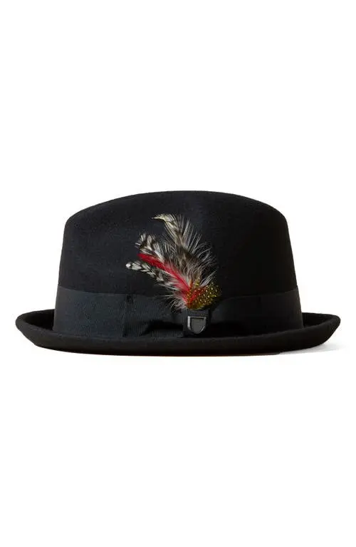 Brixton Gain Wool Fedora - Black