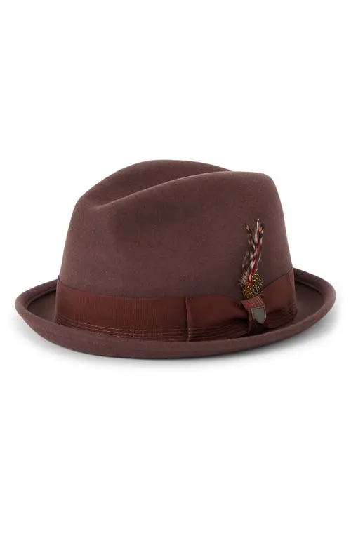 Brixton Gain Wool Fedora - Chestnut