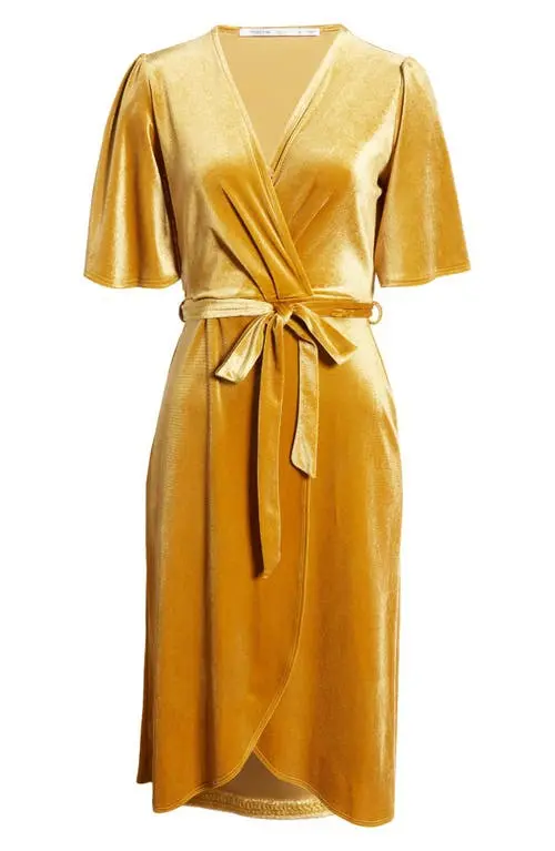 green emerald velvet dress Cheers To You Velvet Wrap Mini Dress  Salt and Grace Boutique