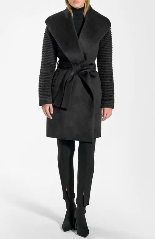 Sentaler Rib Sleeve Alpaca And Wool Wrap Coat