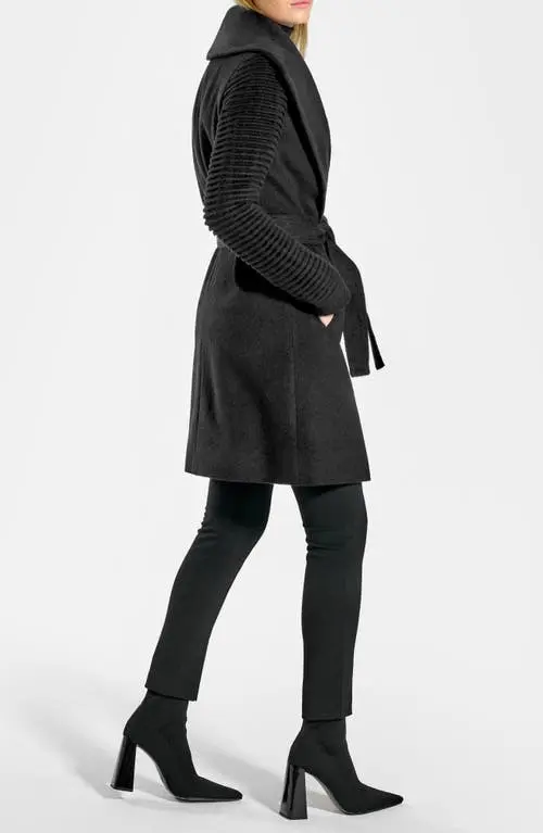 Sentaler Rib Sleeve Alpaca And Wool Wrap Coat
