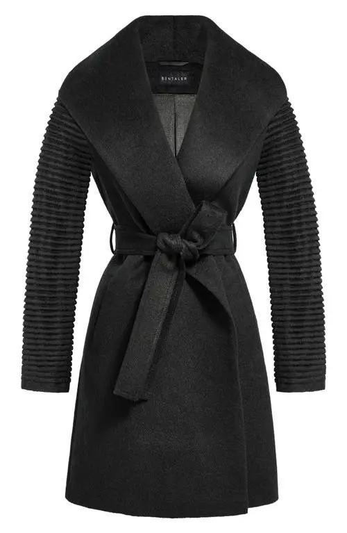 Sentaler Rib Sleeve Alpaca And Wool Wrap Coat