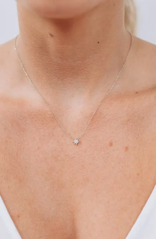 Anzie Sapphire Starburst Pendant Necklace