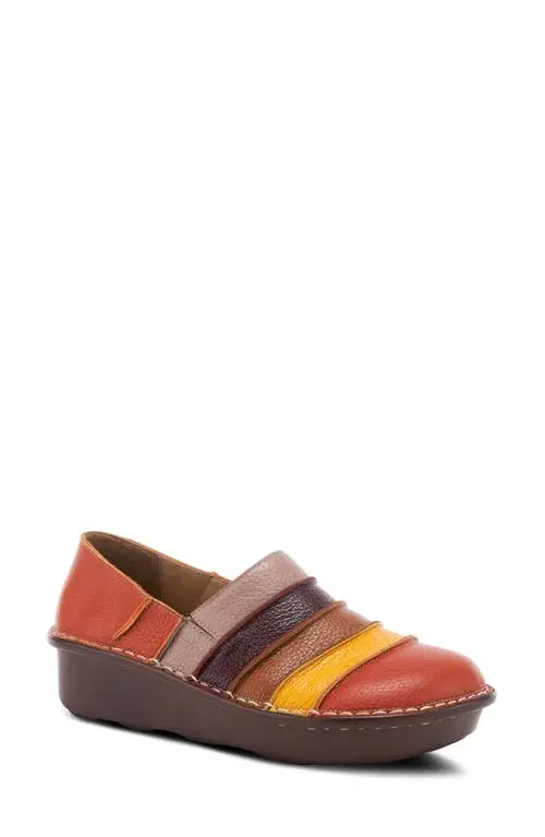 SPRING STEP SHOES Firefly Wedge Loafer - Camel Multi