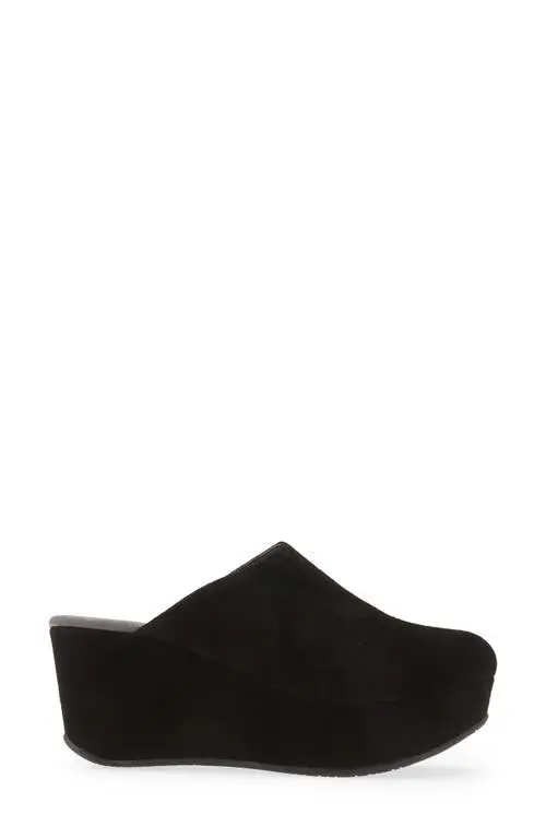 CHOCOLAT BLU Yoma Platform Clogs - Black Suede