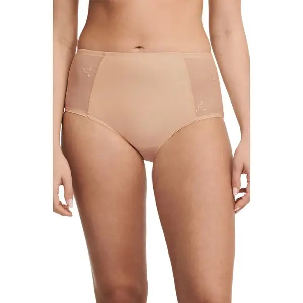 Chantelle Every Curve High Waist Briefs - Beige Blush-1n