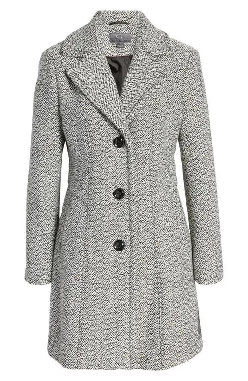 Gallery A-line Coat - Black/white