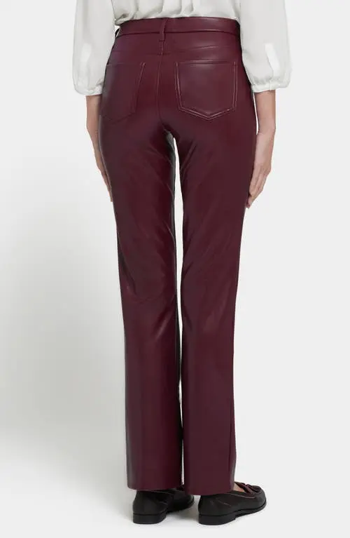 NYDJ Marilyn Faux Leather Straight Leg Pants - Tavern