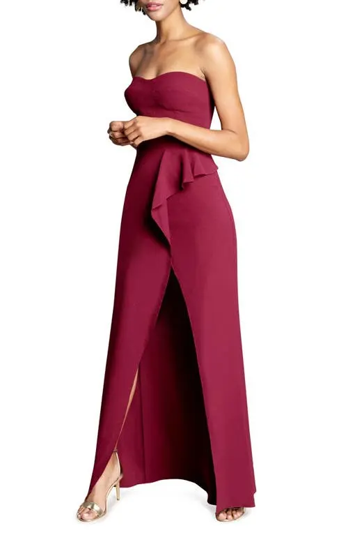 Dress The Population Kai Gown - Burgundy