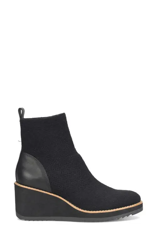 SOFFT Elaina Knit Wedge Bootie - Black