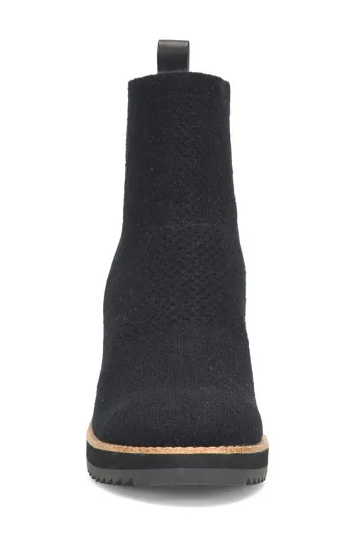 SOFFT Elaina Knit Wedge Bootie - Black
